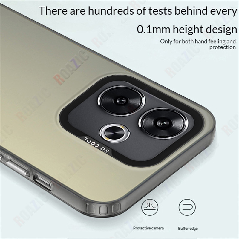 Matte Phone Case For Redmi 13 Metallic Aurora Casing Luxury Colorful ...