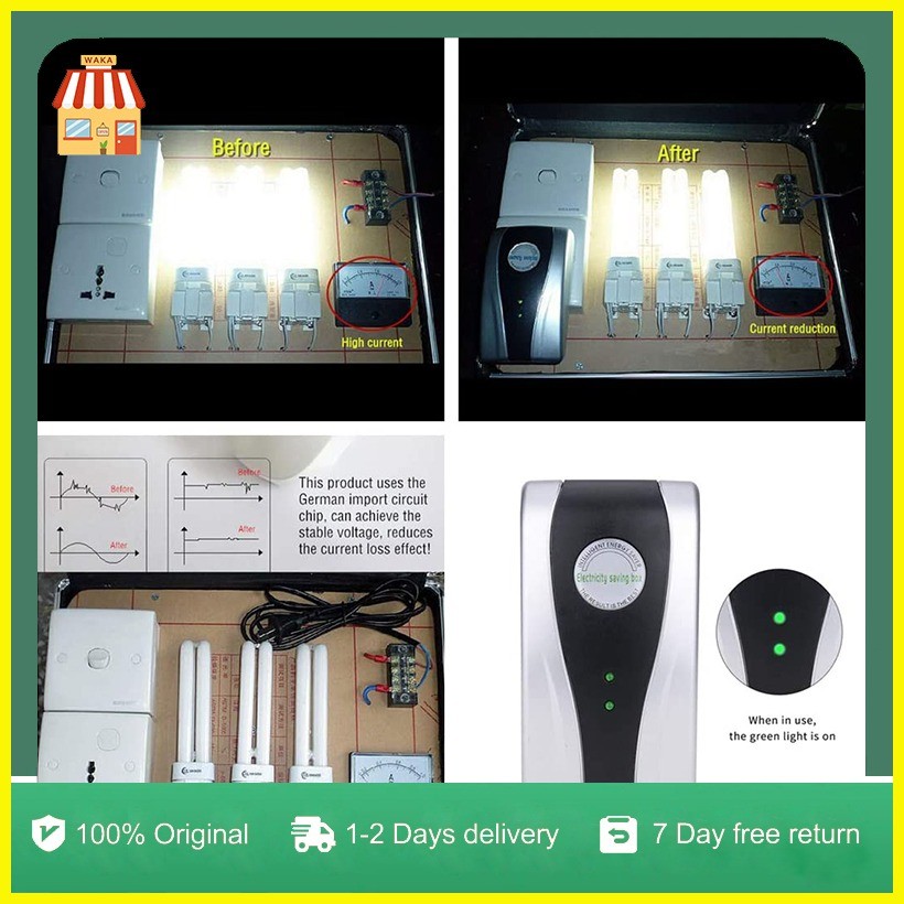 ♂ ๑ Power Electricity Saver Device Smart Electric Bill Killer Voltage ...