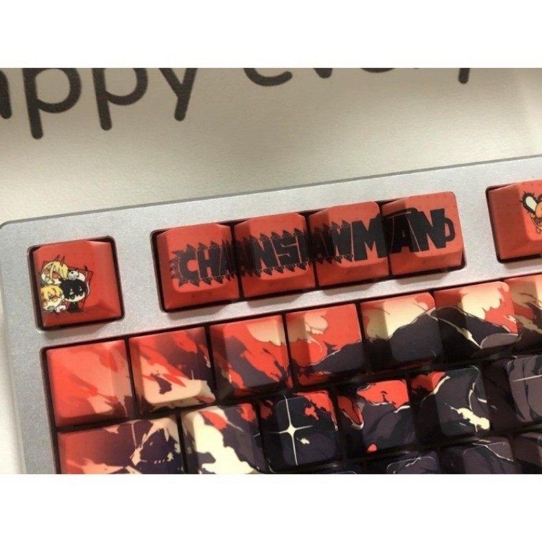 Chainsaw Man Keycap Cherry Profile 70/105/118 Keys PBT Five-sided Dye ...