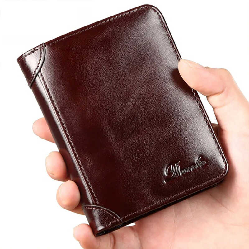 Dante 8 Classic Retro Style 100% Genuine Leather Wallets Short Male ...