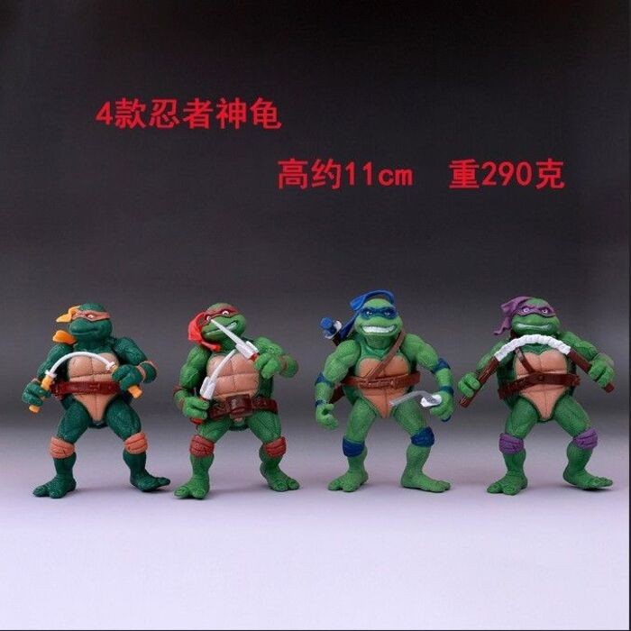 Ninja Turtle Movable Joint Garage Kit Full Set Doll Model Classic ...
