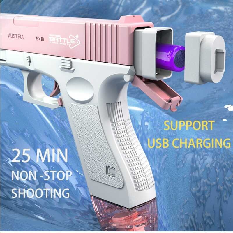 Full Glock Auto Pistol Summer Adult Boy Girl Electric Automatic ...