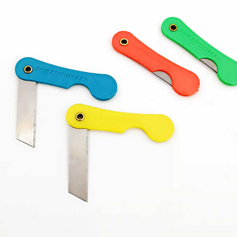 Classic Student Folding Knife, Pencil Sharpener, Colored Plastic Art ...