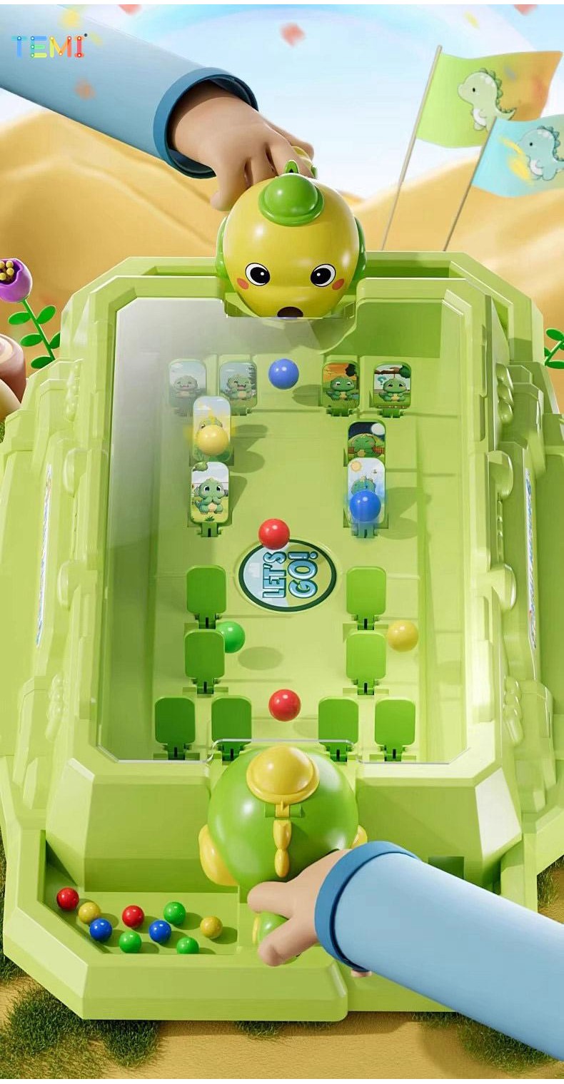 TEMI Two Person Dinosaur Pinball Game Machine Children's Dinosaur ...