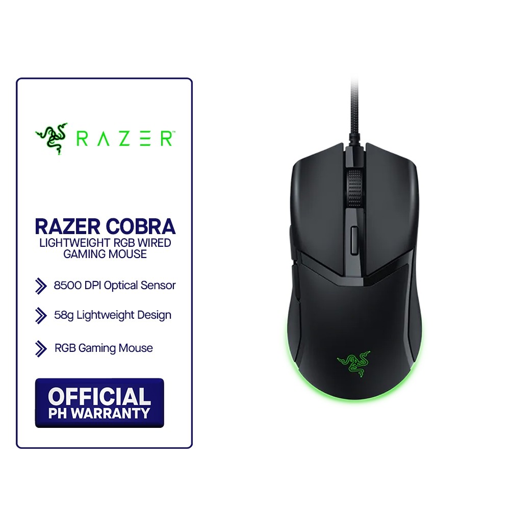 Razer Cobra Lightweight RGB Wired Gaming Mouse lightweight design ...