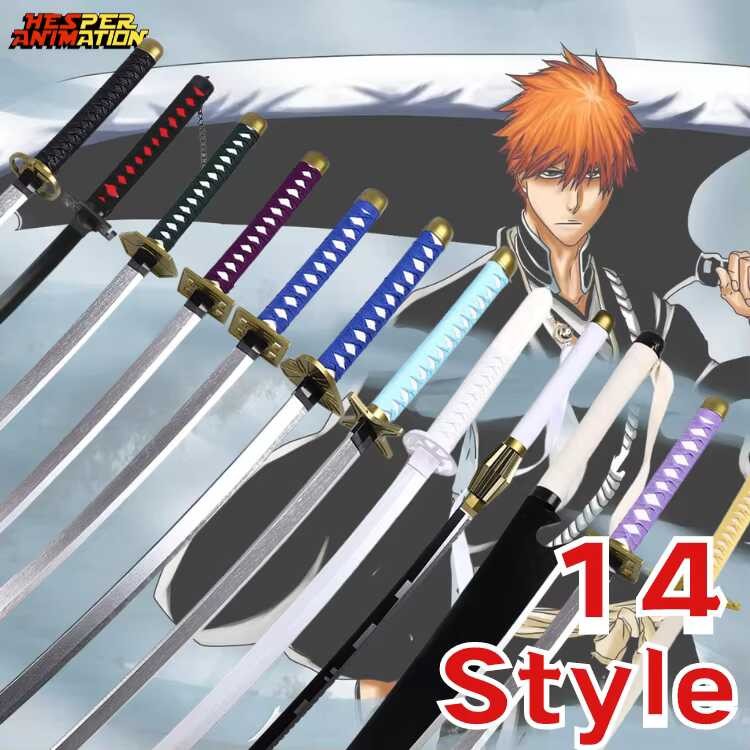 76/104Cm 14 Style Wooden Sword Coplay Japanee Samurai Ichigo Bankai ...