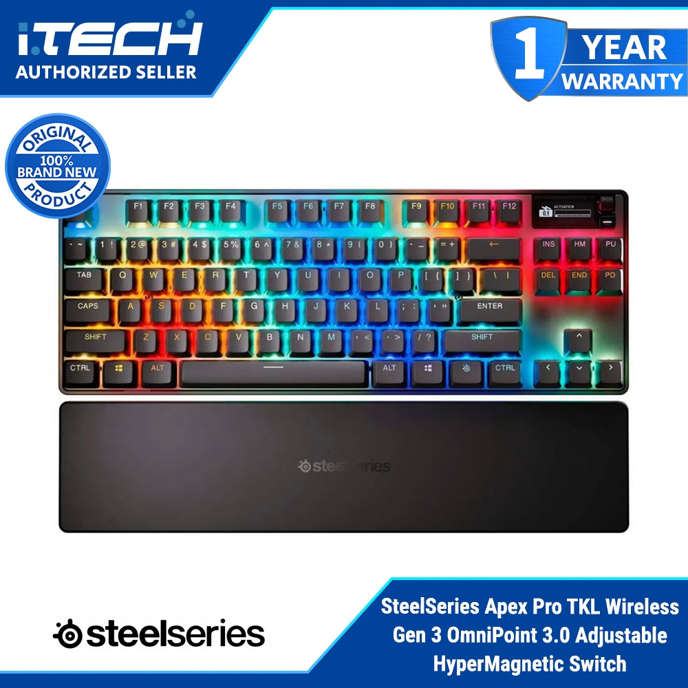 SteelSeries Apex Pro TKL Wireless Gen 3 OmniPoint 3.0 Adjustable HyperMagnetic Switch Gaming ...