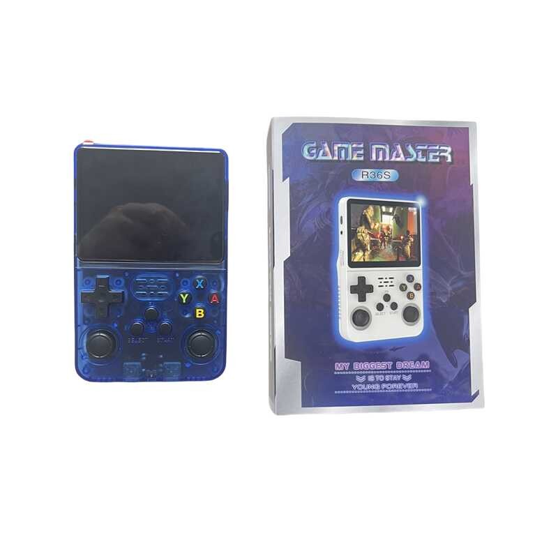 Blue R36s Green Color R36s Retro Handheld Game Console 3.5 Inch IPS ...