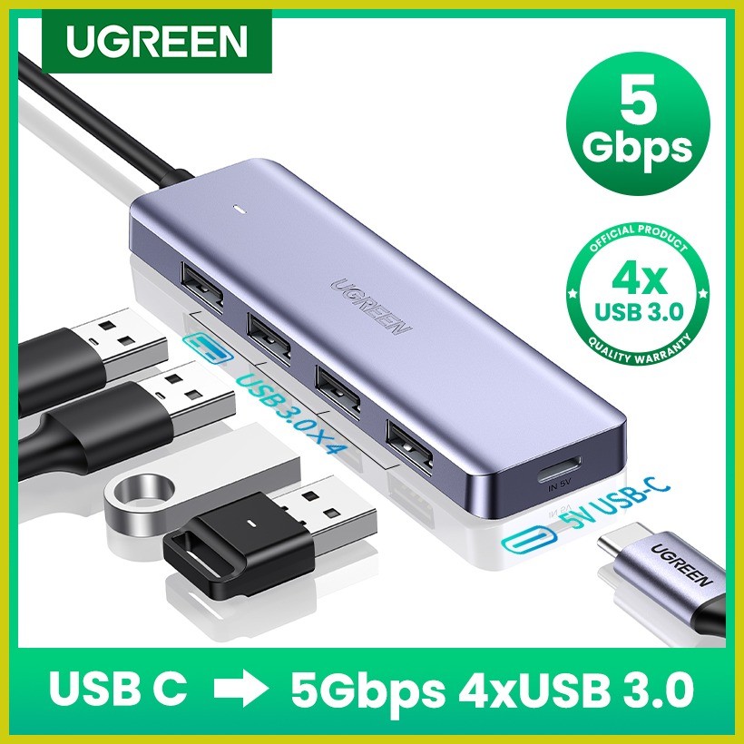 ۞ UGREEN 4-Port Multiple USB Splitter Ultra Slim High-Speed HUB OTG For ...