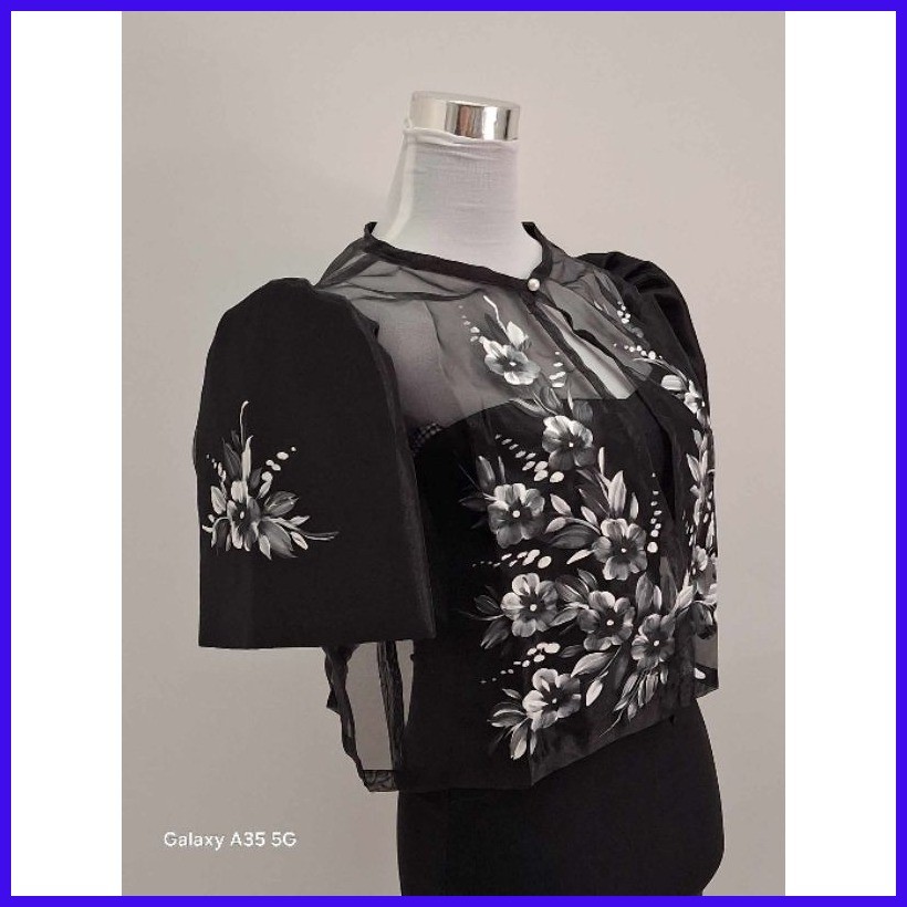 ♠ ☬ bolero Modern Mestiza Millys modern filipiniana handpaint buwan ng ...