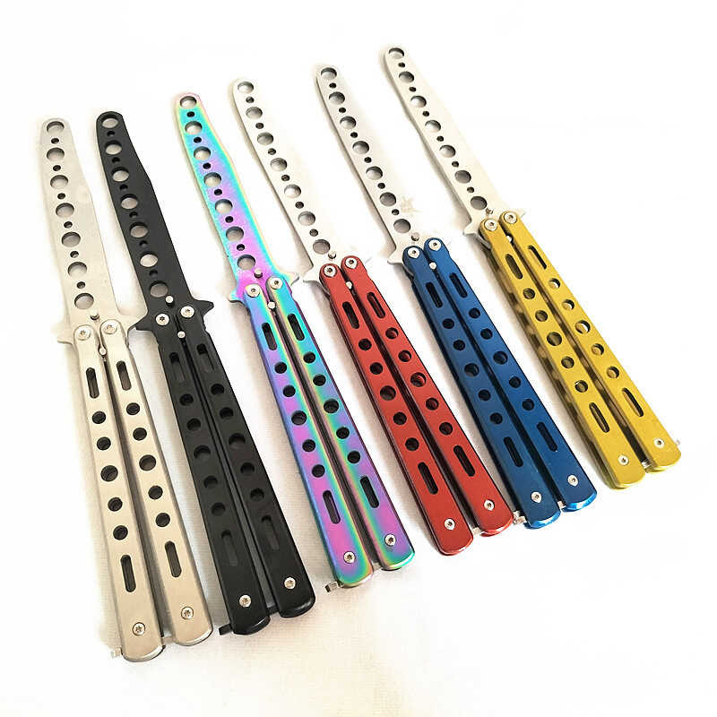 Knife Butterfly Butterfly Practice Swinging Knife Colorful Titanium ...