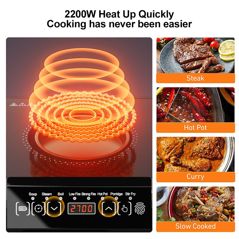 Induction Cooker Fast Heating Power Saving Smart Touch Screen Induction ...