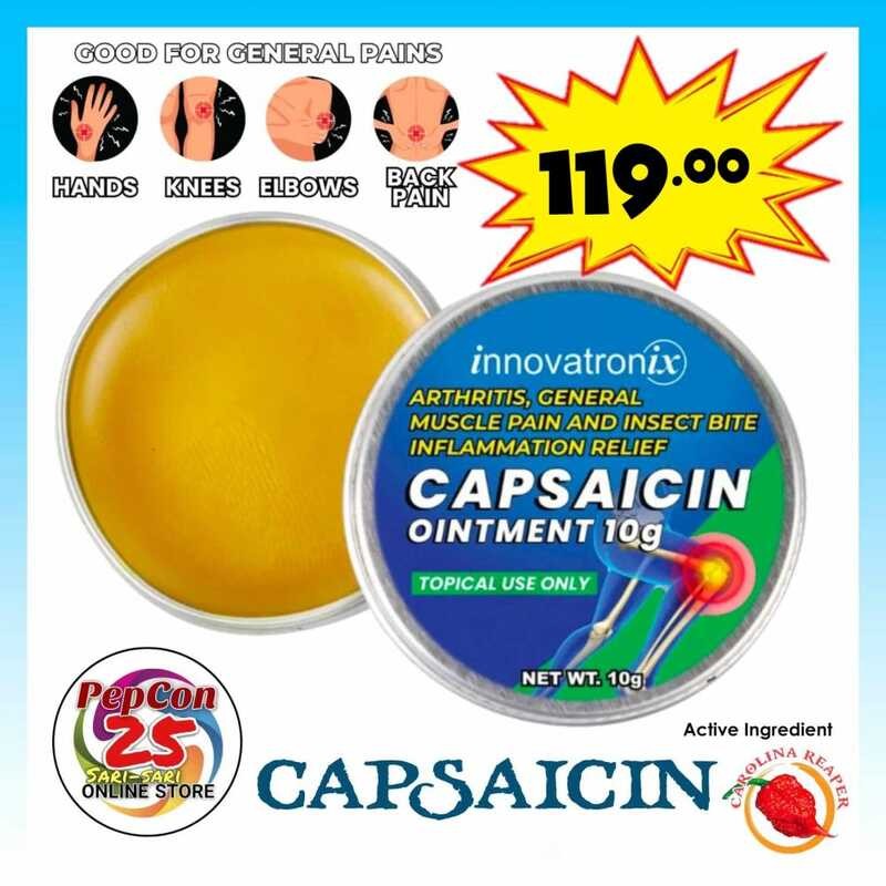 Pepcon25 CAPSAICIN OINTMENT 10G (Innovatronix) For Arthritis, General ...