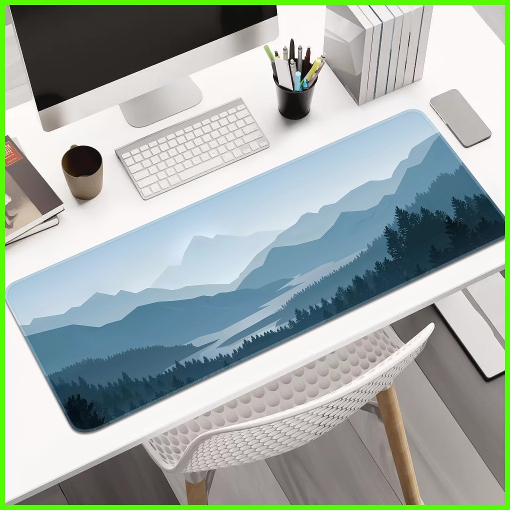 ⊙ Forest Mountain Mouse Pad Large Gaming Mousepads with Stitched Edge ...