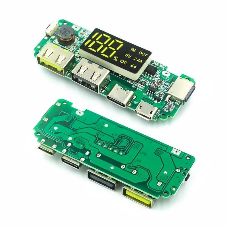 18650 Lithium Battery Digital Charging 5V2.4A 2A 1A Dual USB Output Na ...