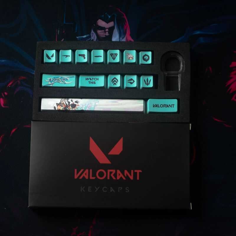 keycaps, Jett Valorant Keycaps, OEM Profile, 14Keys Mini Set, PBT Dye ...