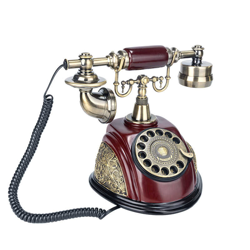 Retro Plug-In Old-Fashioned Nical Rotary Dial Telephone, Home Nostalgic ...