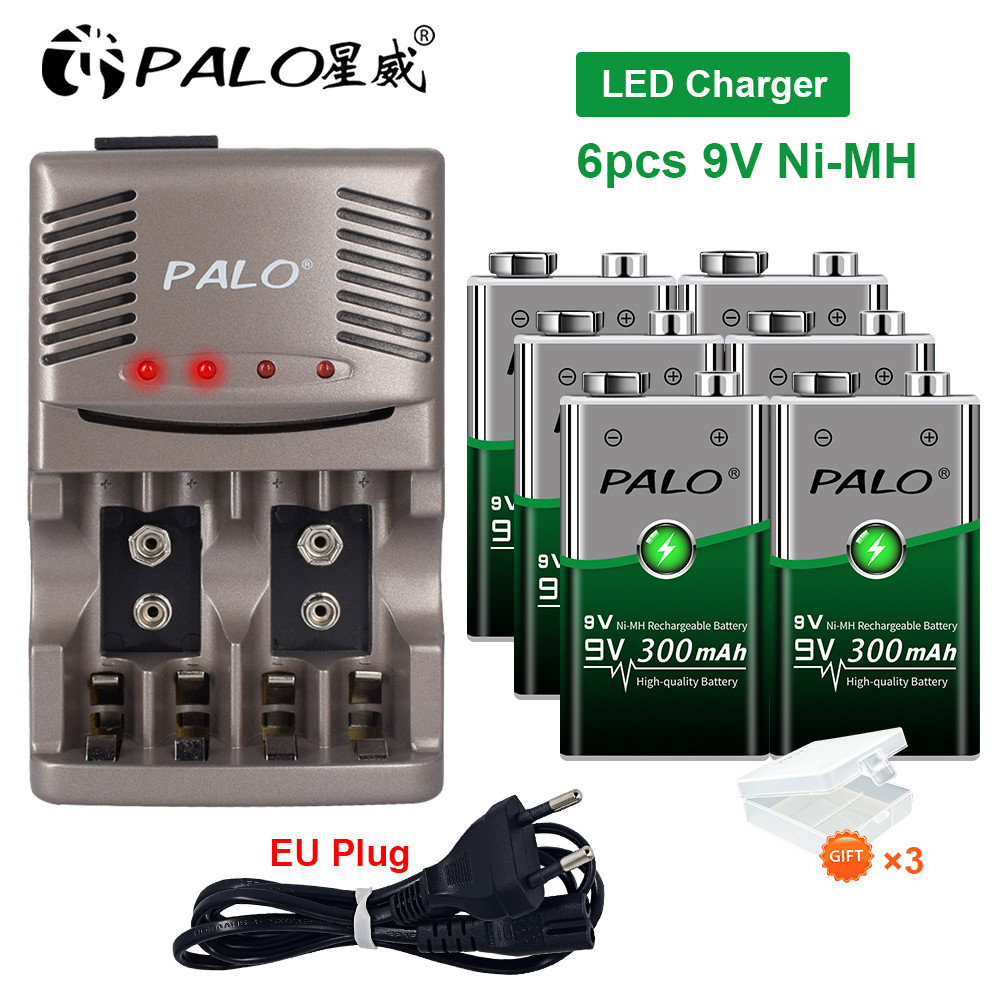 PALO 6F22 9V Ni-Mh Rechargeable Battery V 300Mah Batteries Voltage Low ...