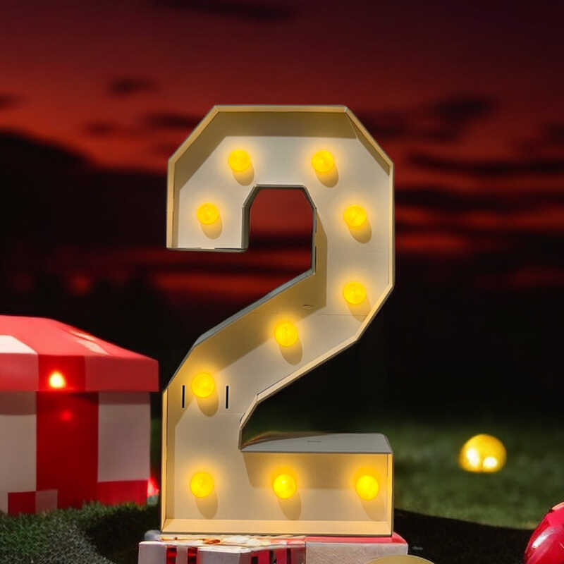 Giant 100Cm Led Light Figure For Birthday 1St Anniversary Wedding Party ...