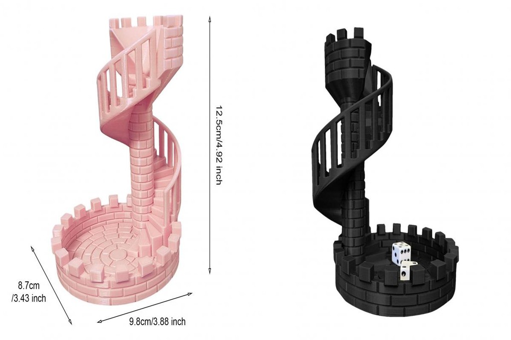 SFH- Travel-friendly Dice Tower Plastic Dice Tower Vintage Dnd Dice ...