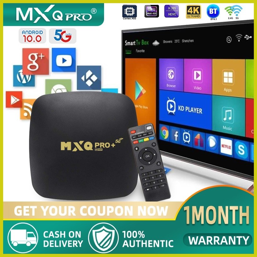 ⚕ ⭐ mxq pro tv box 4k 5g 4gb 64gb MXQ PRO+ android smart tv box for tv ...