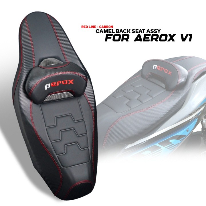 YAMAHA AEROX CAMEL BACK SEAT FOR V1/V2 ASSEMBLY WITH EMBROID LOGO ...
