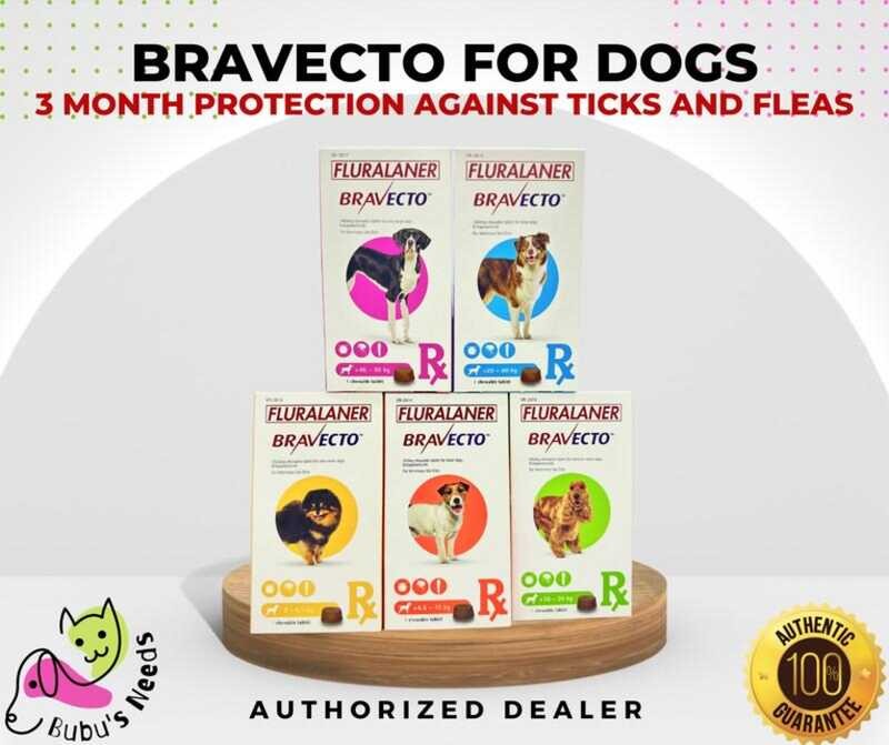 BRAVECTO FOR DOGS CHEWABLE TABLET 3 MONTHS AGAINST TICKS AND FLEAS | Shopee Philippines