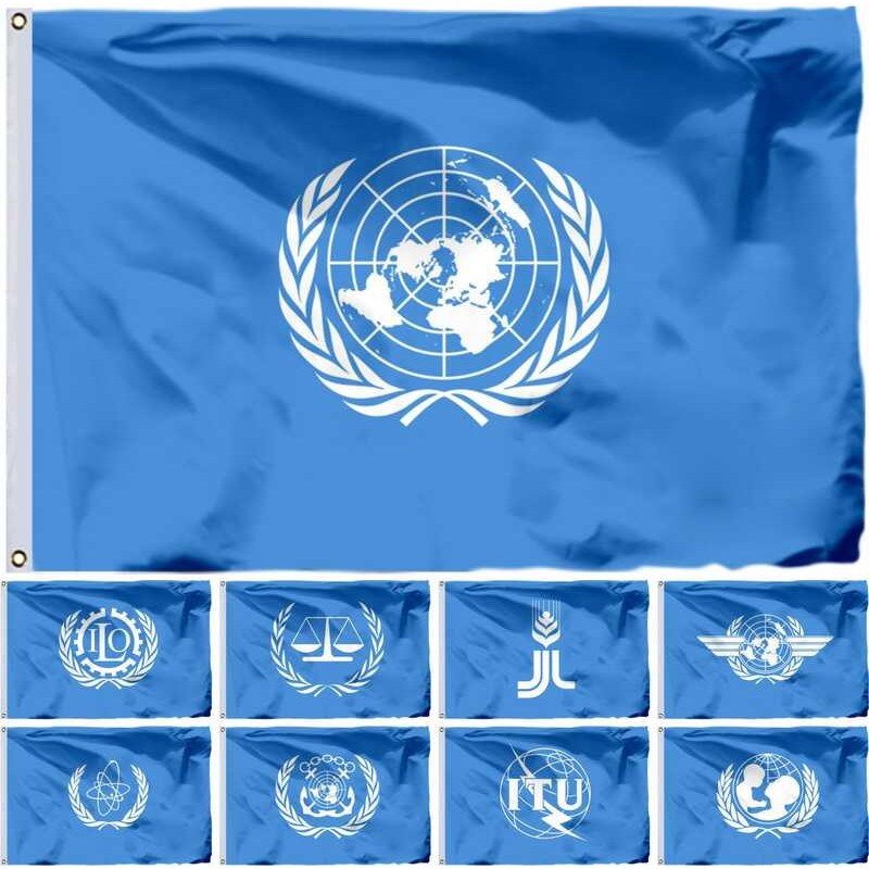 United Nations UN Flag 90X150cm 3X5ft IAEA Flags UNESCO And ...