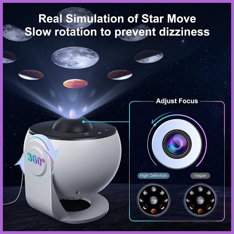 ☃ 13 In 1 Planetarium Galaxy Starry Sky Projector Night Light HD Star ...