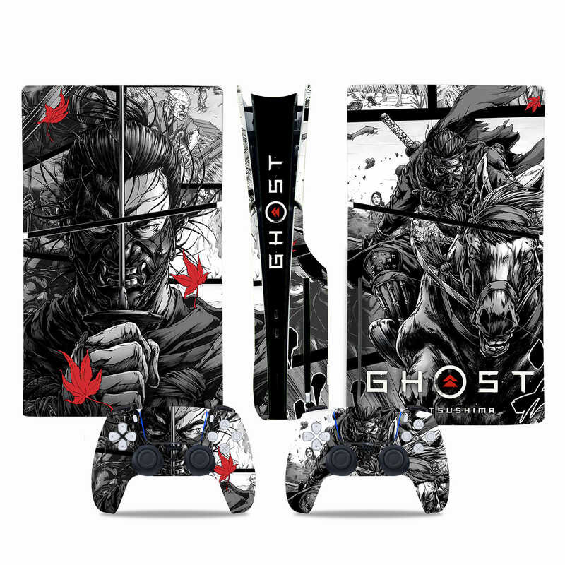 GAME Custom Ghost of Tsushima PS5 Slim Disc Digital decal skin sticker ...