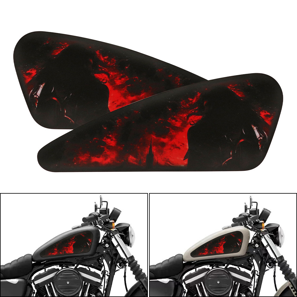 Motorcycle Accessories Fuel Tank Decal 3D Sticker For Harley Sportster ...