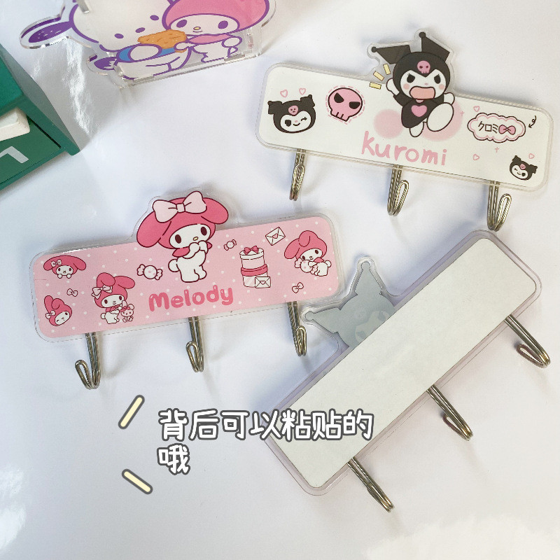 Sanrio Wall Hook Organizer Decorative Hello Kitty Kuromi Melody ...