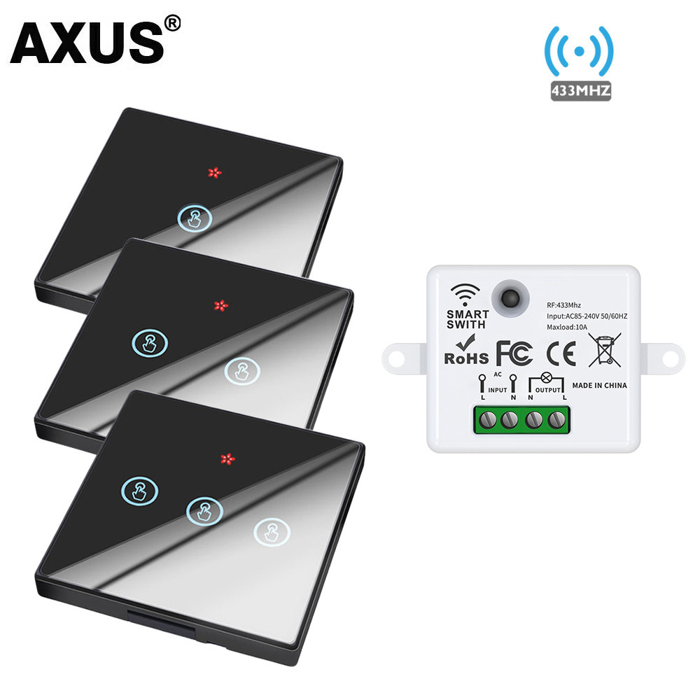 AXUS RF 433Mhz Wireless Switch MINI 110V-220V Remote Controller ...