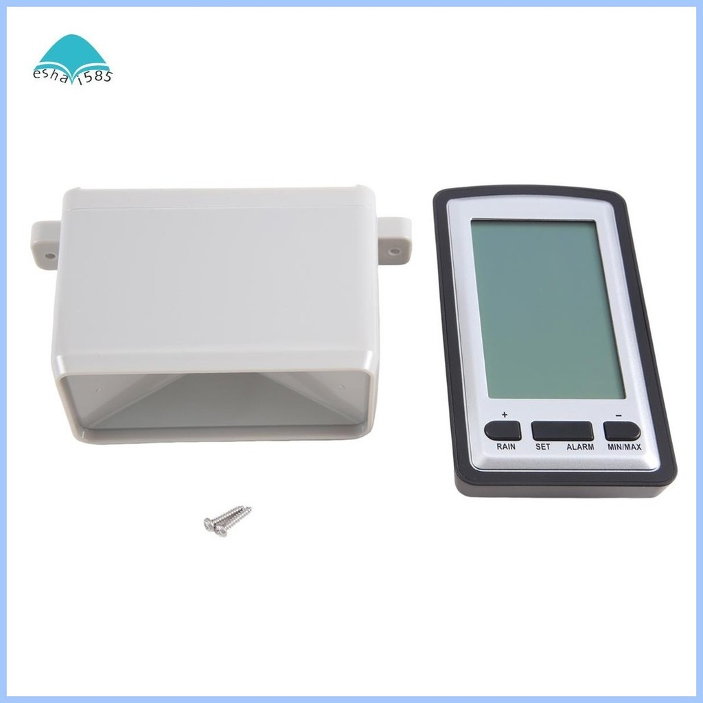 Wireless Rain Meter Gauge Weather Station Indoor/Outdoor Temperature ...