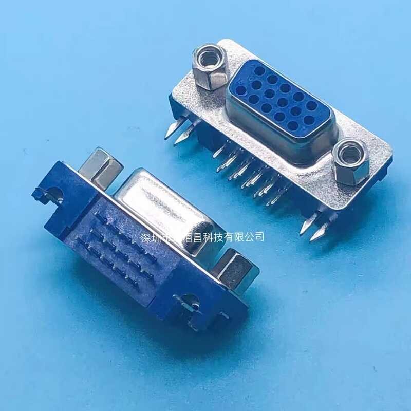 VGA interface 3.08 DB15 female socket HDR15 bent leg serial port ...