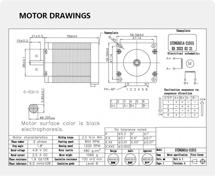 High Torque Nema 23 Stepper Motors A Pasos Heavy Dutty Stepper And ...