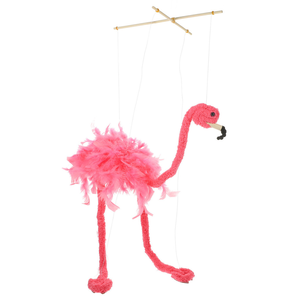 Lift The Thread Plush String Flamingo Baby Animal Marionette Toys ...