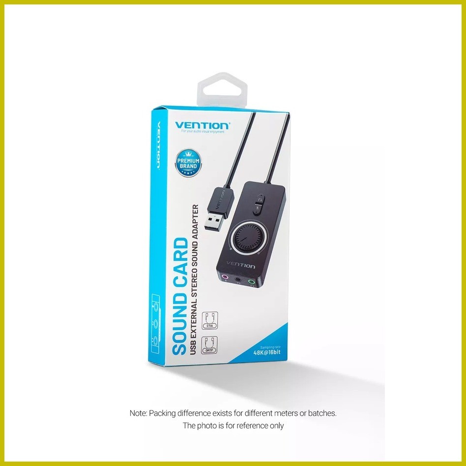 Vention USB 2.0 External Stereo Sound Adapter Card with Volume Control ...