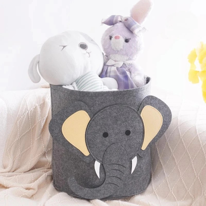 35*35CM Toy Storage Box Felt Storage Bucket Animal Shape Storage Box ...