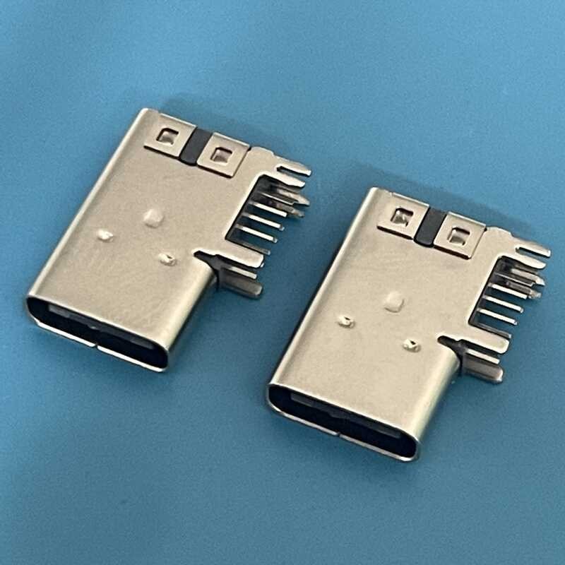 14 pin female socket side plug 90 degree USB 3.1 side vertical DIP ...