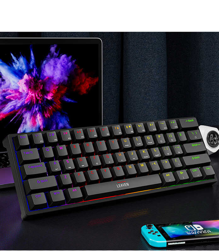 Mini RGB K620 Backlit Gaming nical Keyboard Gamer nic Kit 60 Percent ...