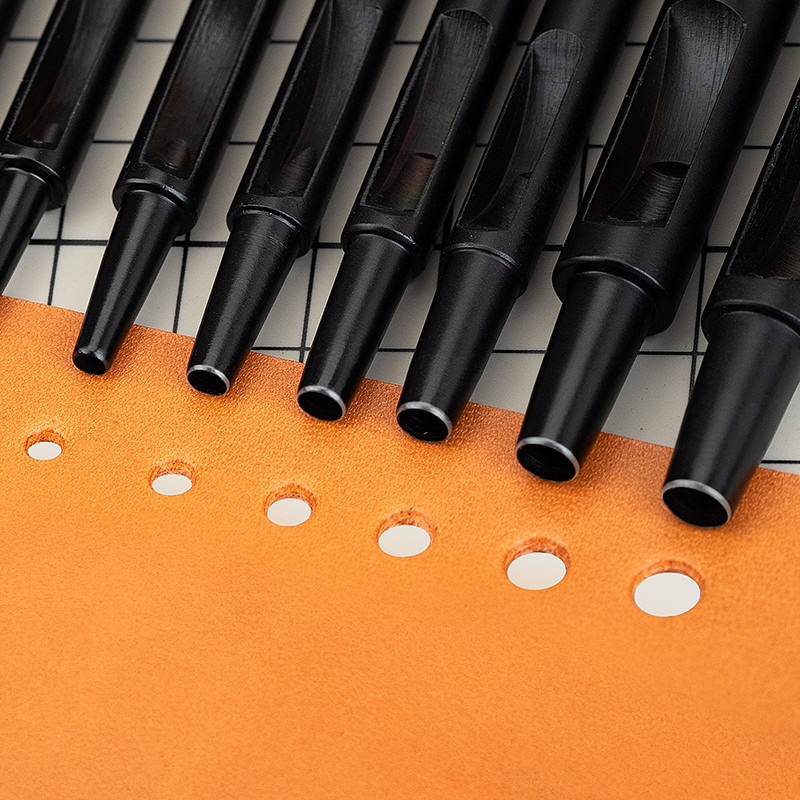 WUTA Leather Punch Round Hole Hollow Puncher Black Titanium Plated Anti ...