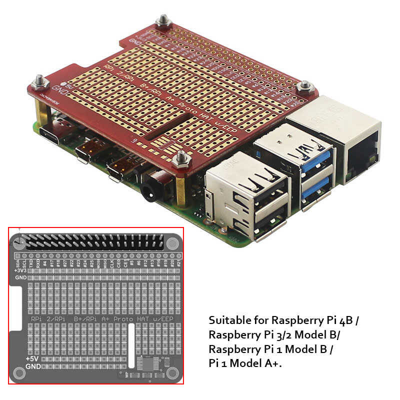 Breakout Prototype DIY Breadboard PCB Board Kit for 4 3 2 B+ A+ ...
