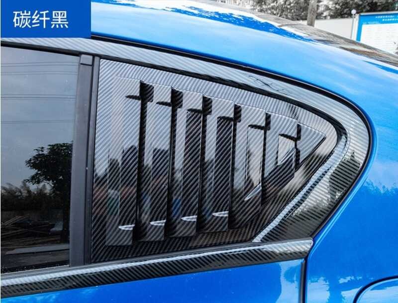 12-22 Fox rear louver triangular window Mustang model shark gill air ...