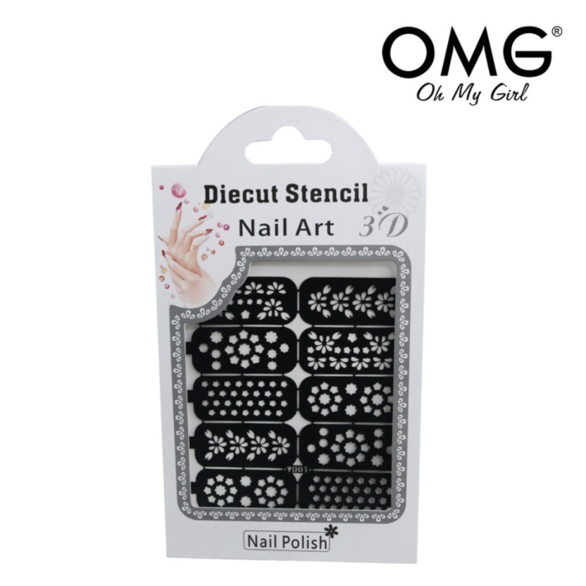 OMG Professional Diecut Nail Stencil Nail Art Designs | Shopee Philippines