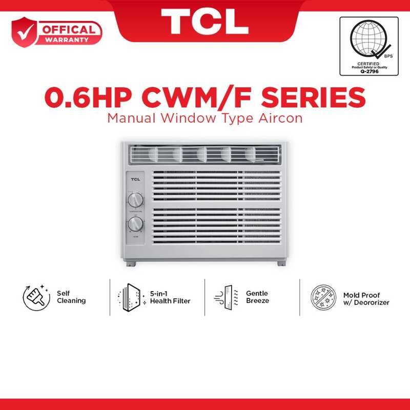 TCL 0.6Hp Aircon Window Type Air Conditioner Fast Cooling Auto ...
