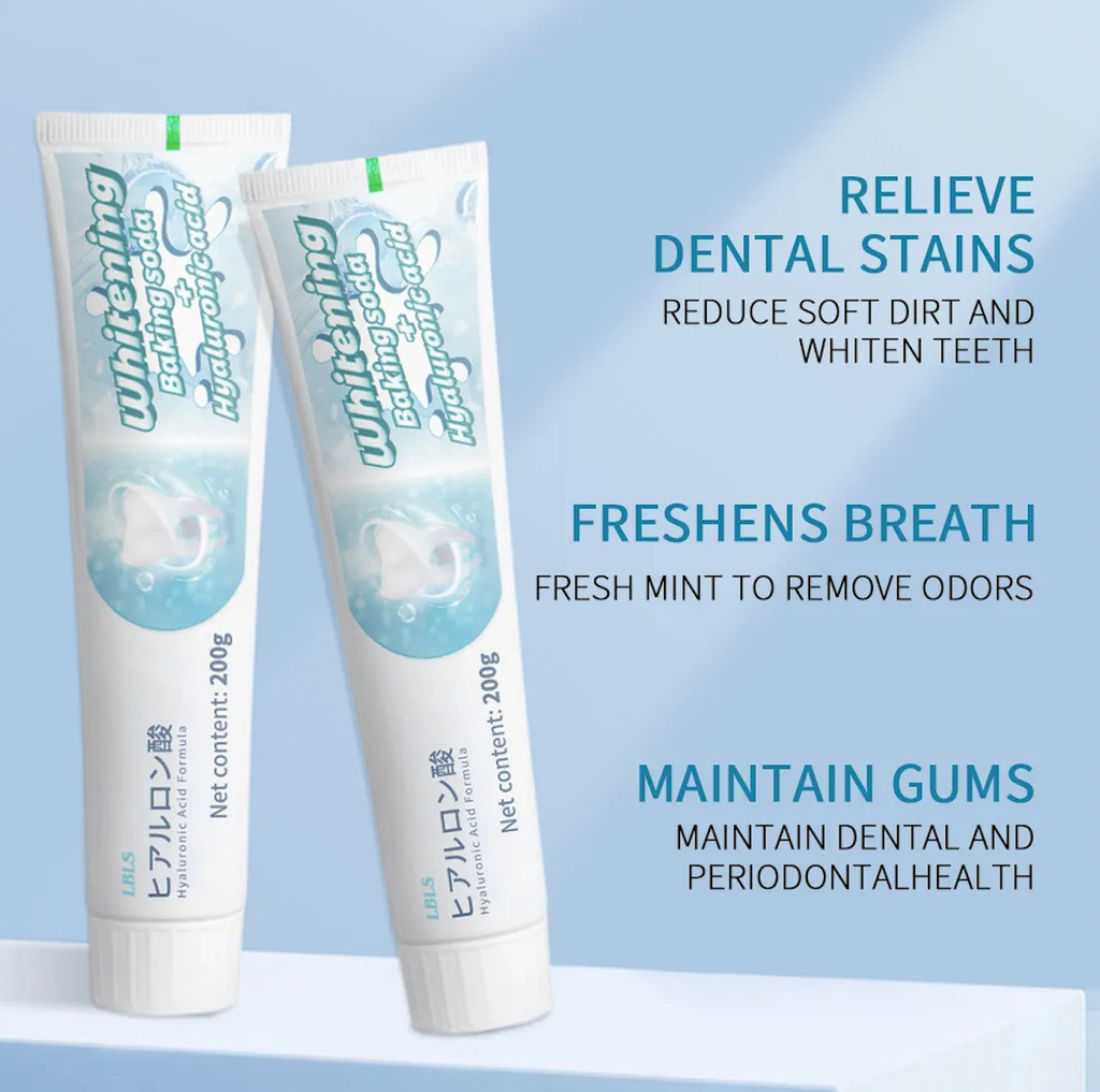 Japanese Whitening Soda Toothpaste Hyaluronic Acid & Baking Soda Mint ...