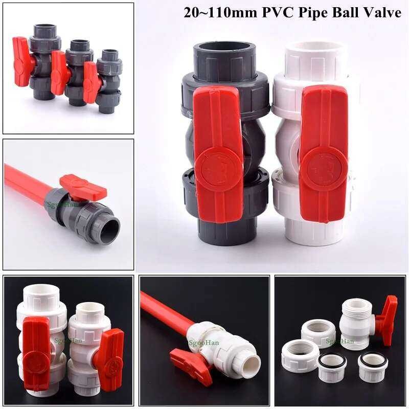 Pipe W PVC Ball Vae Connector Watering Tube Globe Ball Vae Agriculture ...