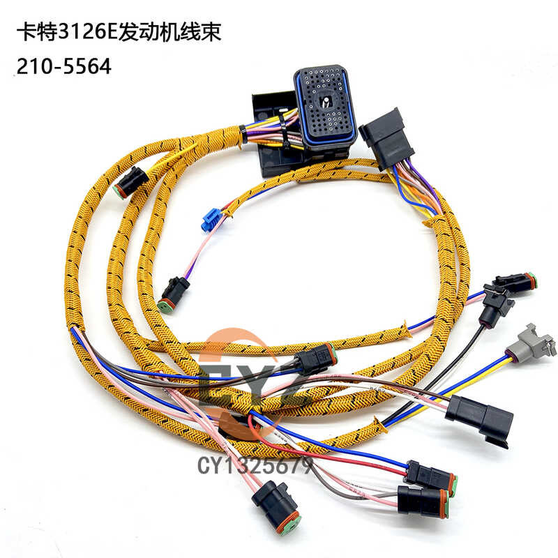 Excavator Caterpillar C7 Engine Harness 3126E Computer Board Connection ...