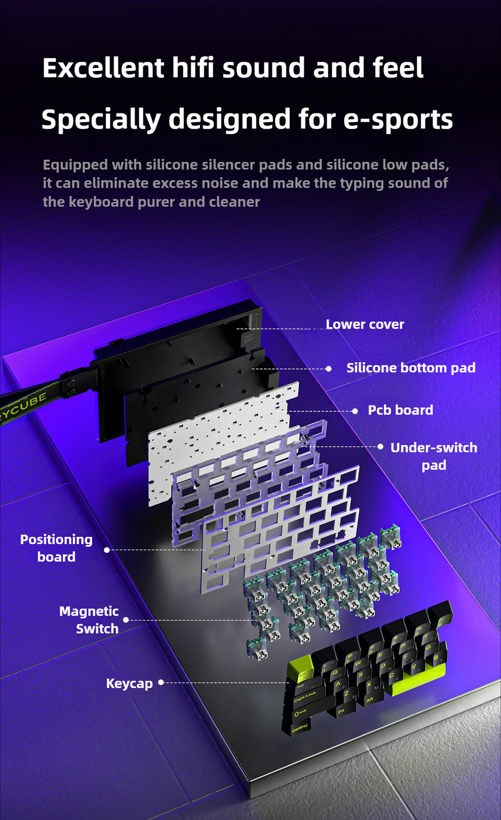 FURYCUBR M30HE 8K Magnetic Switch Rapid Mechanical Keyboard for Esports ...